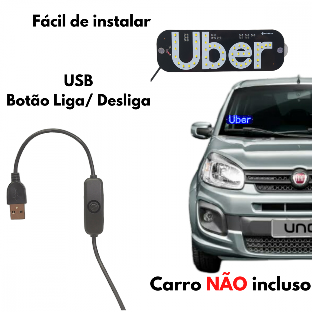 Jonh Variedades, eletrônicos e acessórios - Placa Uber entrada USB Altomex AL-1138 - Meu ...
