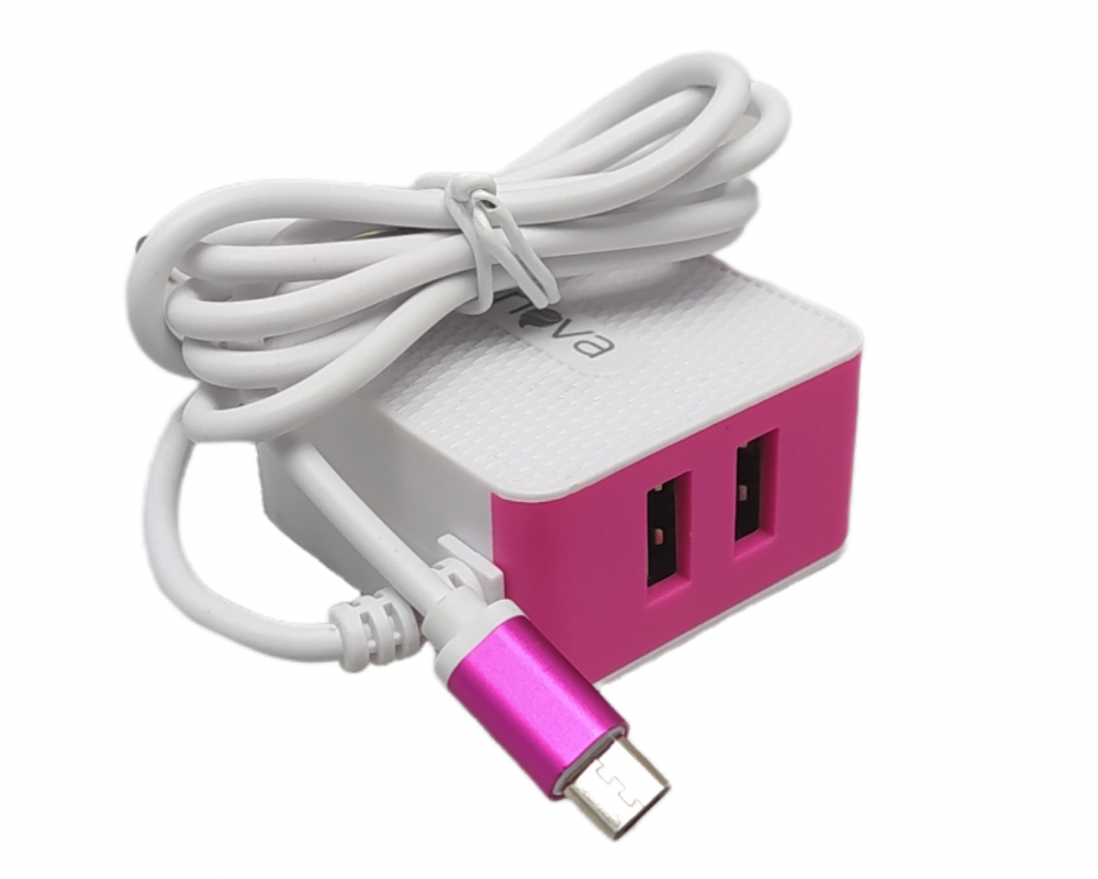 Jonh Variedades - Eletrônicos e Acessórios - Carregador Completo com Cabo Fixo V8 4.8A e 02 ...