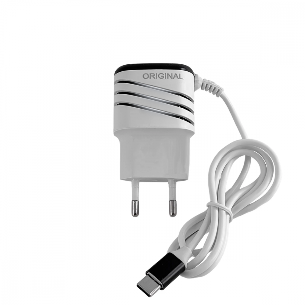 Jonh Variedades - Eletrônicos e Acessórios - Carregador Completo com LED Cabo Fixo TIPO-C 3.1A e ...