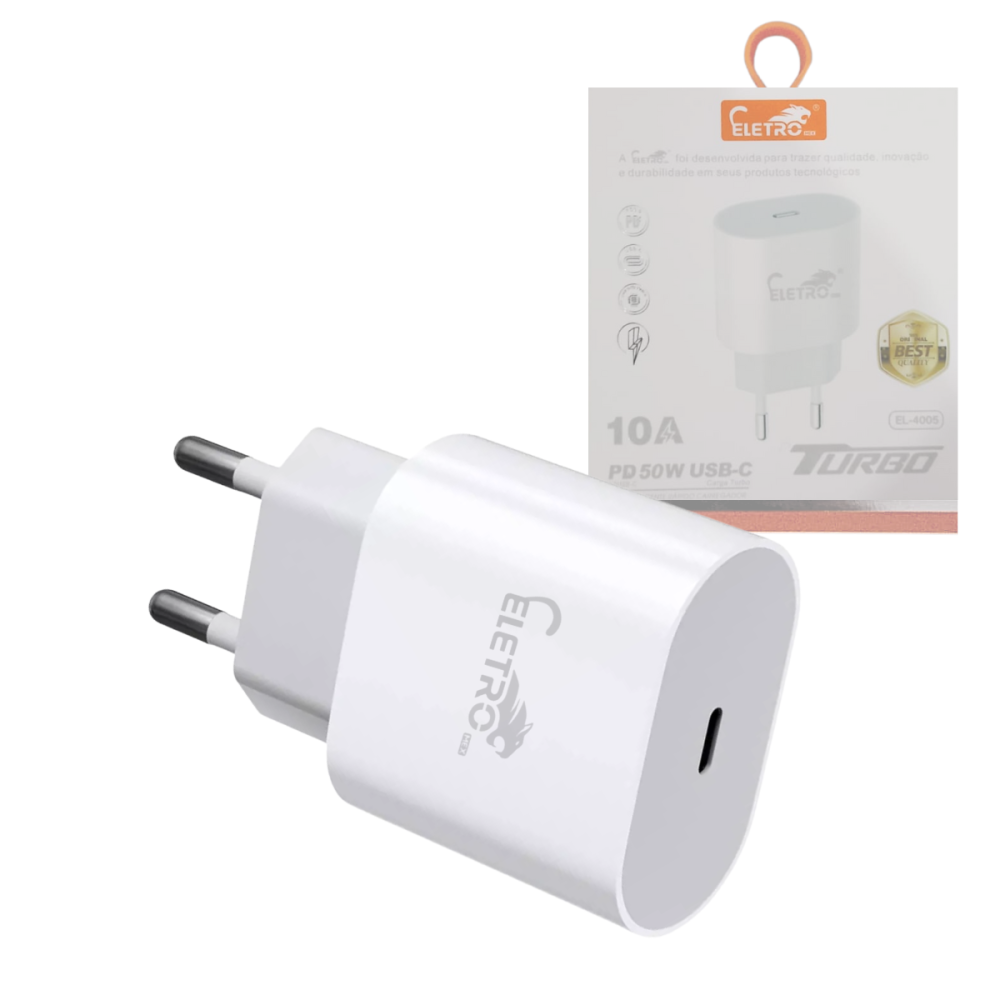 Jonh Variedades - Eletrônicos e Acessórios - Fonte Carregador USB TIPO-C 10A PD 50W Carregamento ...