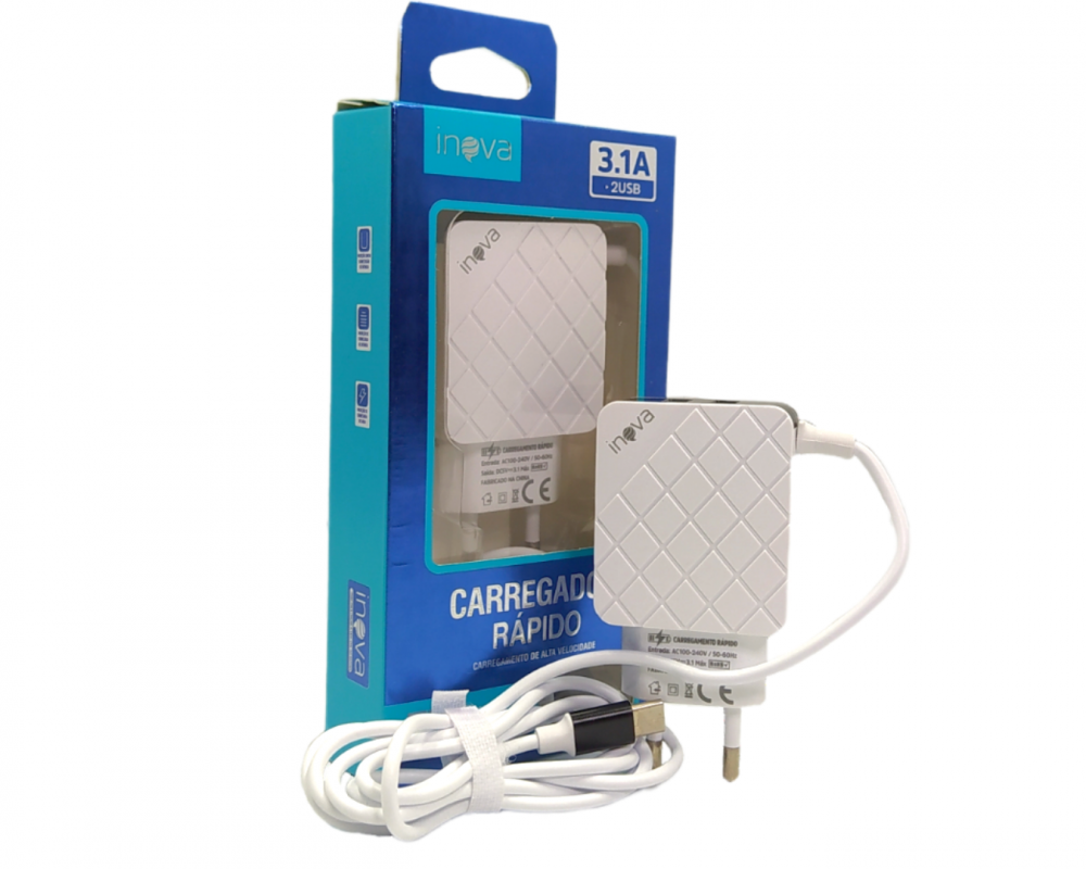 Jonh Variedades, eletrônicos e acessórios - Carregador- G5098- 3.1A-Tpc cabo fixo - Meu catálogo ...