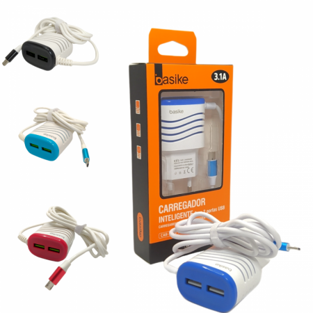 Jonh Variedades - Eletrônicos e Acessórios - -- Carregador Completo V8 3.1A com 02 Portas USB ...